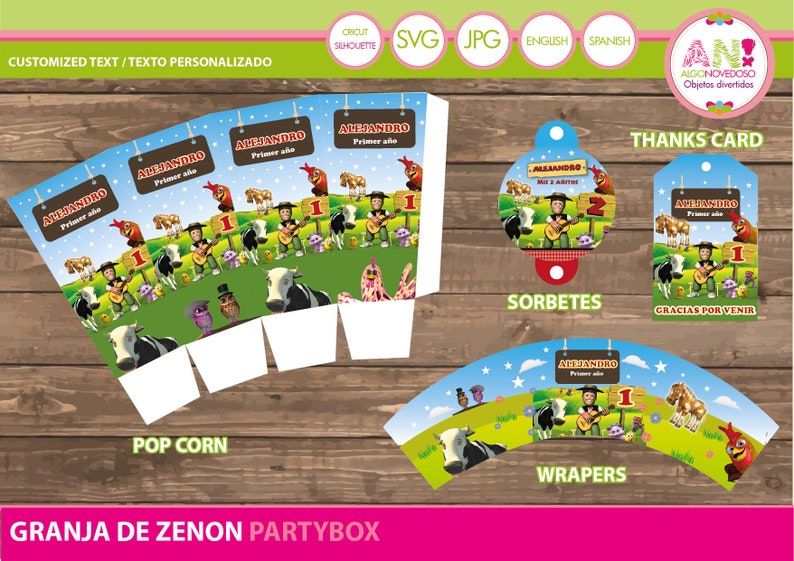 Zenon Farm Printable Kit, Zenon Farm Party Birthday Decoration - Etsy