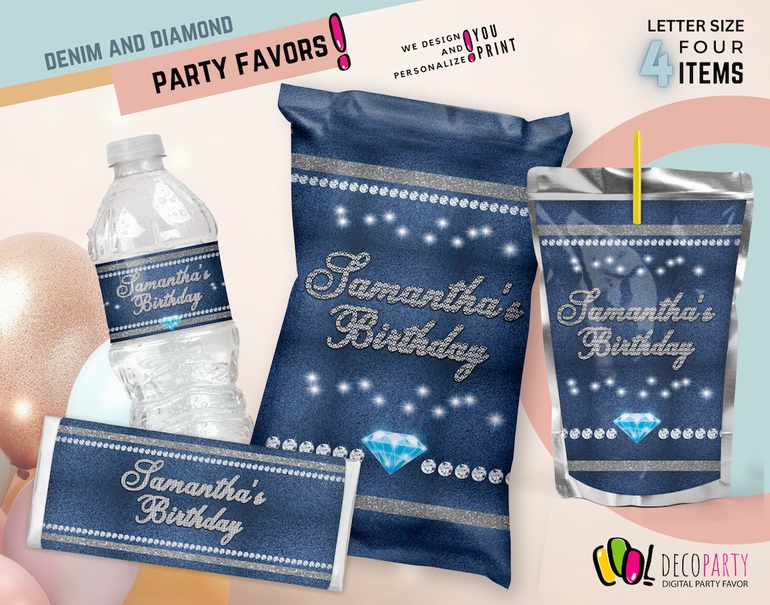 Denim and Diamonds Party Pack, Diamonds and Denim Birthday Party ...