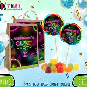 Glow Birthday Party Favors Bundle, Glow Custom Party Decor, Let's Glow ...
