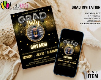 Modern Graduation Party Invitation Template, 2024 Graduation ...