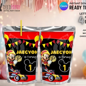 Mickey Party Favors Editable Pack, Mickey Roadster Racer Party ...