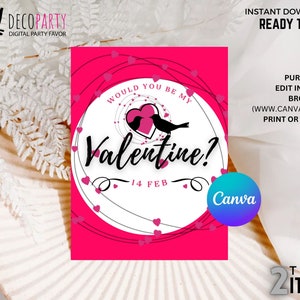 Valentine Card Editable, Valentines Greeting Card Editable - Etsy