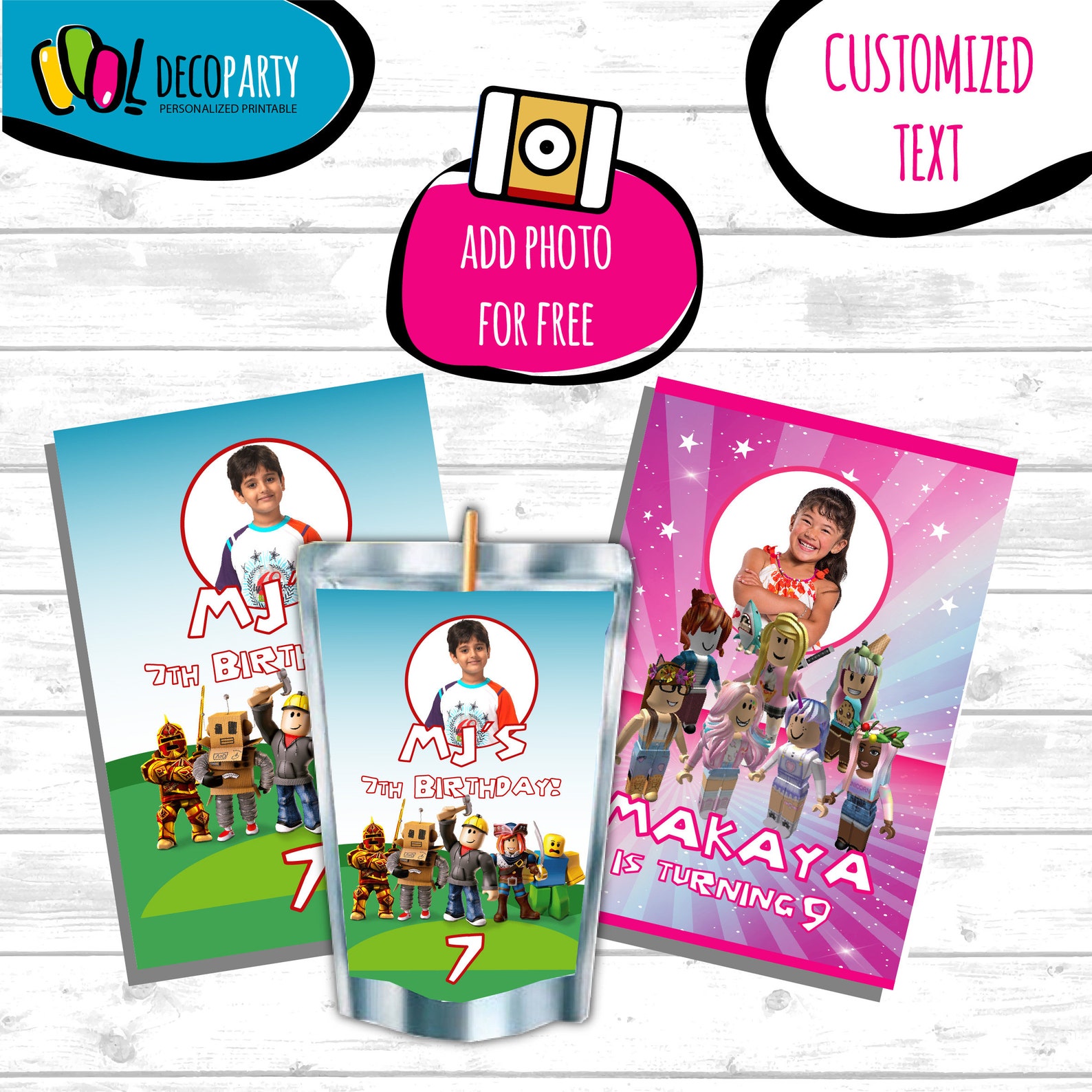 Roblox Birthday Party Pack Boy, Roblox Decoration Party Set, Roblox ...