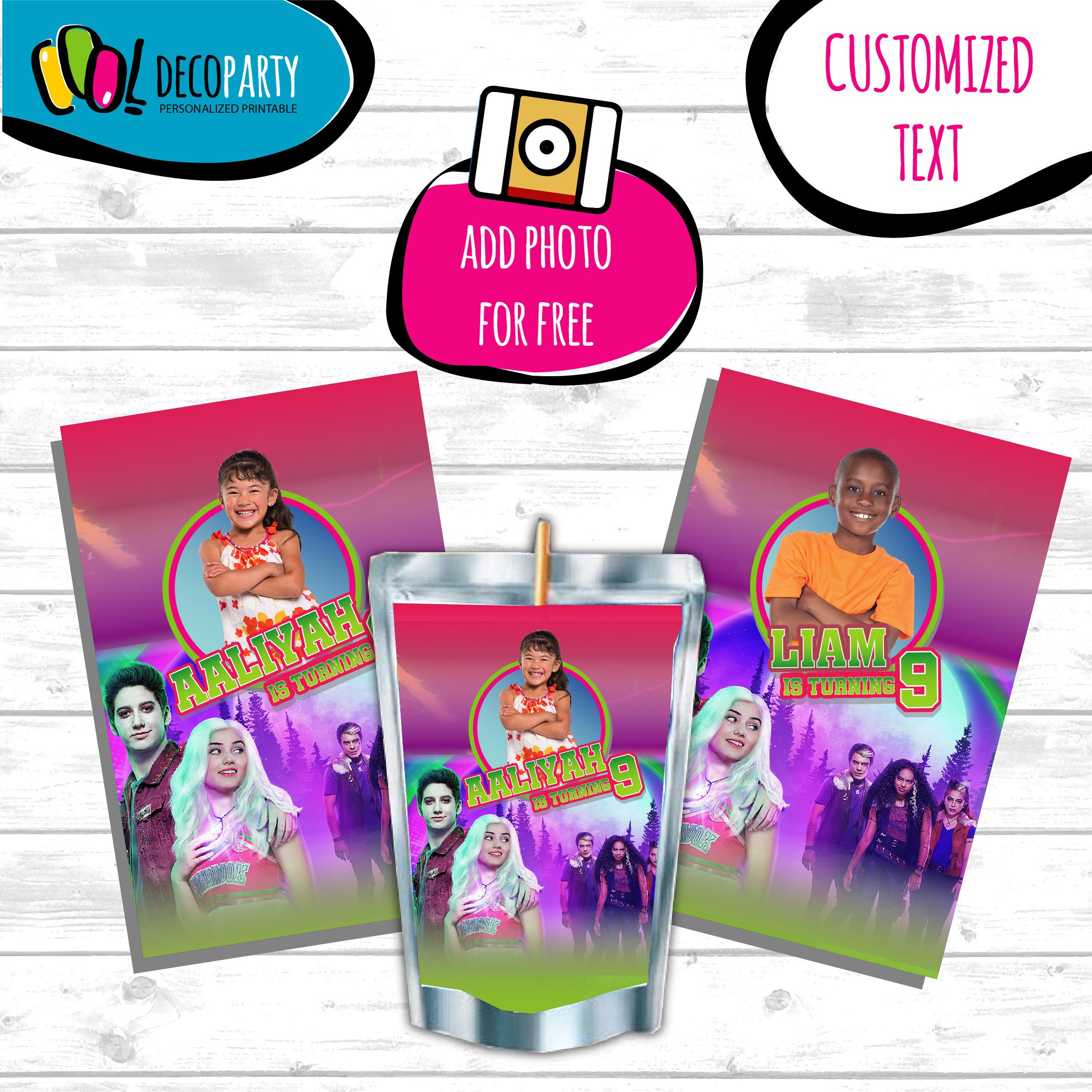 Zombies 2 Zombies Birthday Digital Kit Zombies Party Favors - Etsy