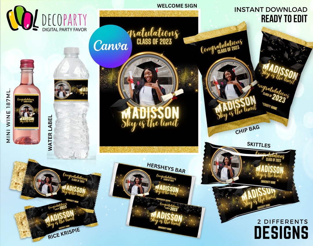 Graduation Class of 2024 Editable Bundle With Picture, Customize Your ...