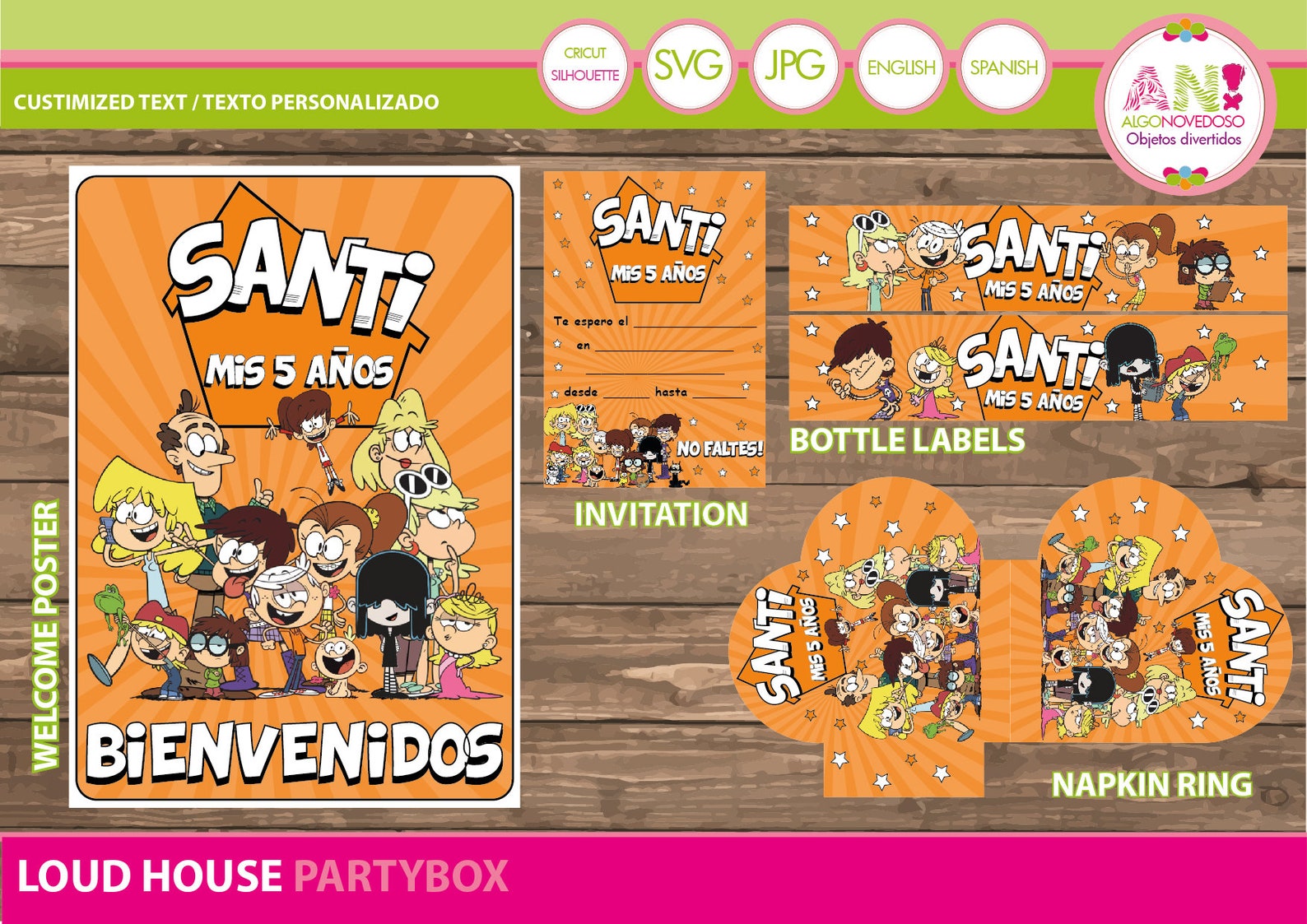 The Loud House Party Digital Kit, the Loud House Birthday Party, Loud ...