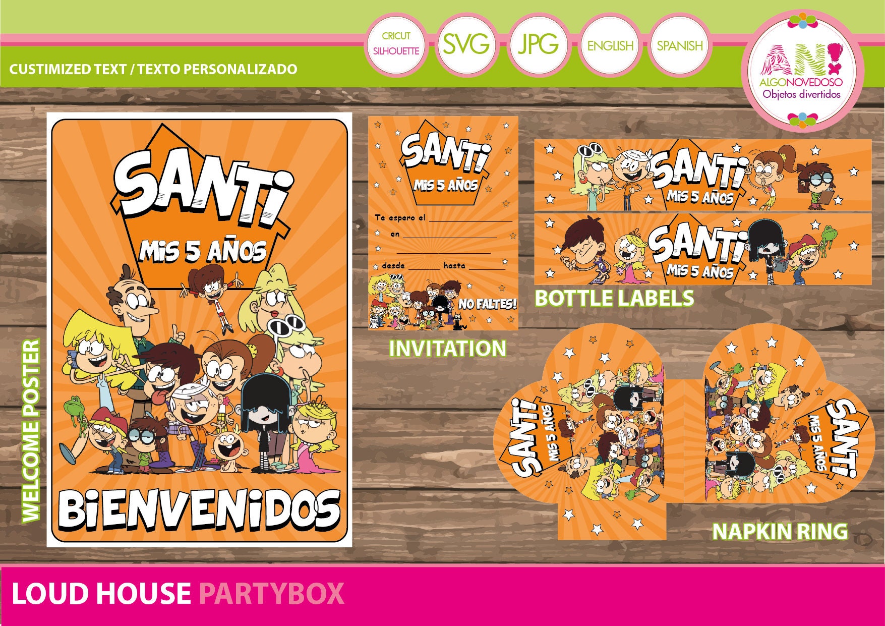 The Loud House Party Digital Kit, the Loud House Birthday Party, Loud ...