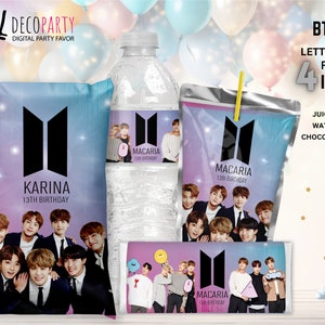 BUNDLE 4 BTS Digital and Printable Party Decoration, BTS Birthday Party ...