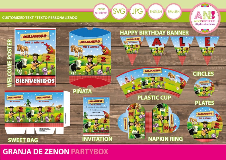 Zenon Farm Printable Kit, Zenon Farm Party Birthday Decoration - Etsy