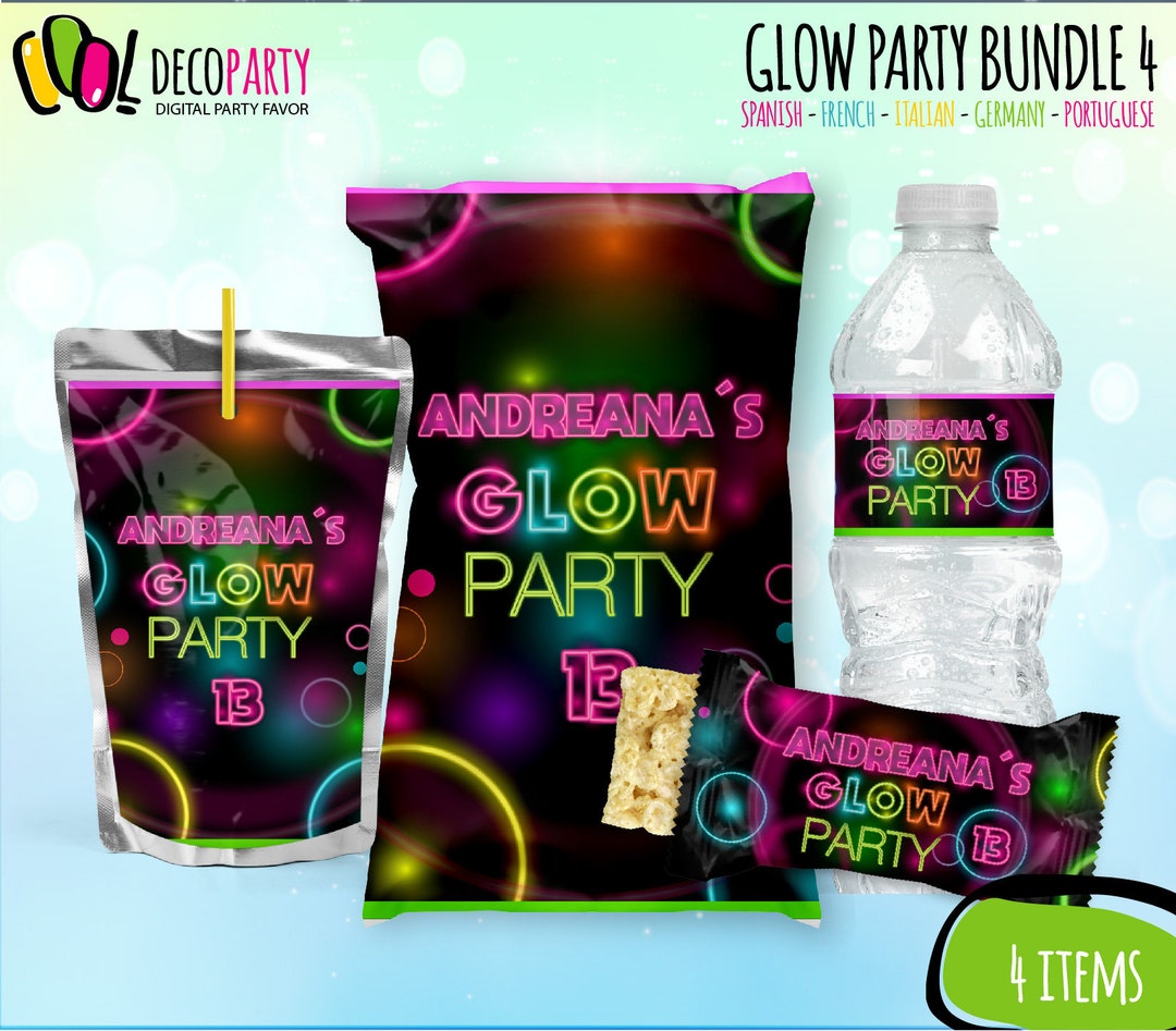 Glow Party Bundle Custom Glow Birthday Party Decor Glow - Etsy