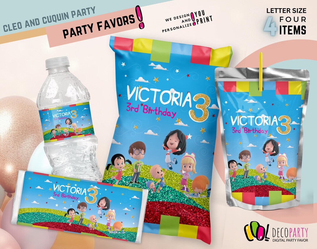 Cleo and Cuquin Birthday Party Decoration, Kit Printable, Custom Texts ...