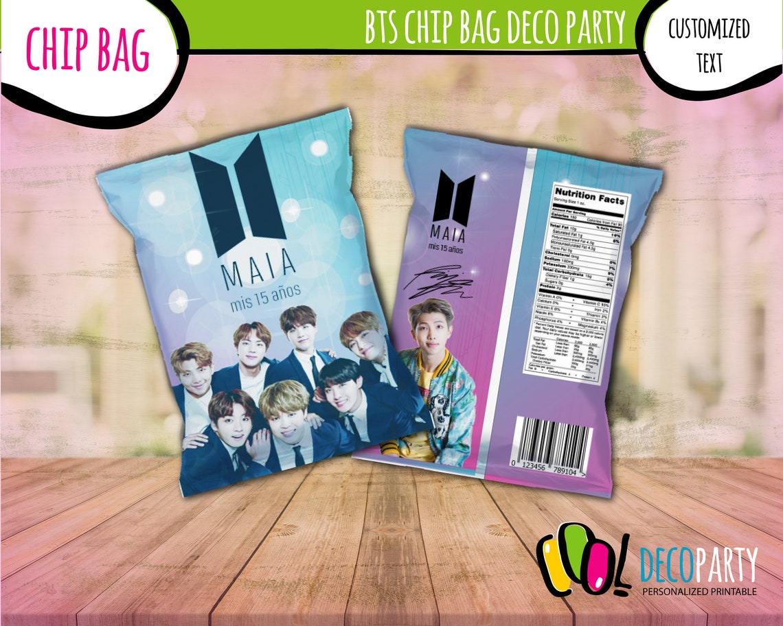 BTS Chip Bag Printable Bts Birthday Party Favor BTS - Etsy