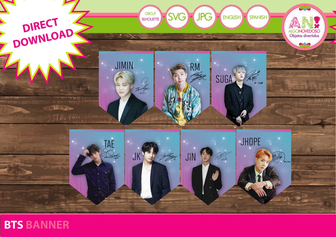 BTS Printable Banner for Party Decoration. Bts Party Set Kpop, Ready to ...