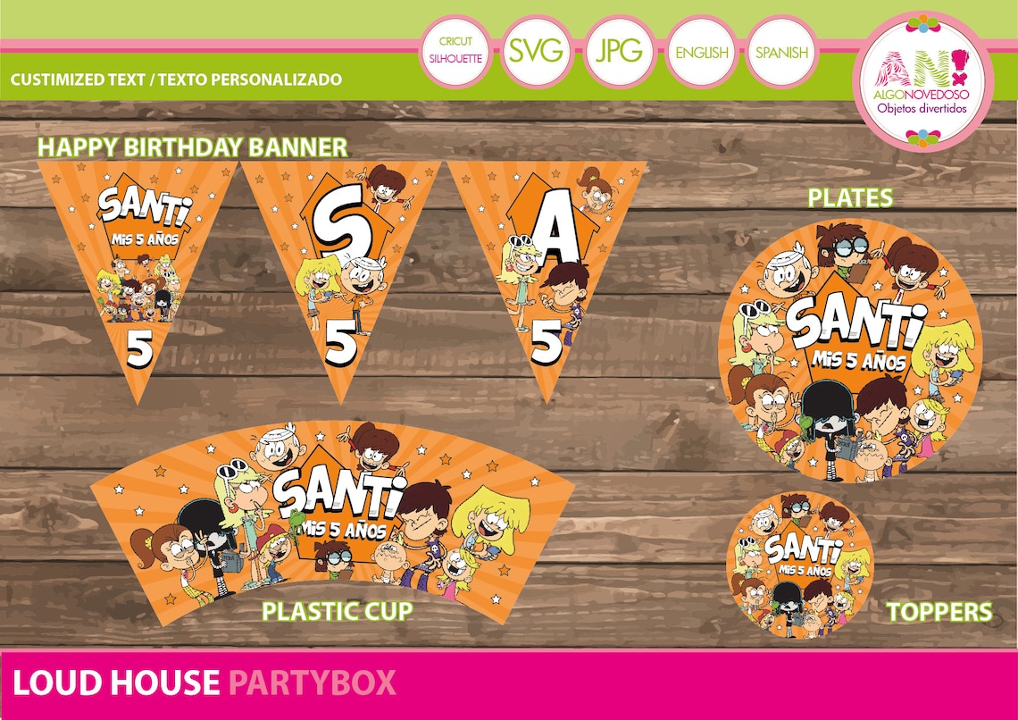 The Loud House Party Digital Kit, the Loud House Birthday Party, Loud ...