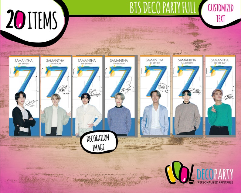 BTS Printable Personalized Kit for Birthday Decoration. BTS Party ...