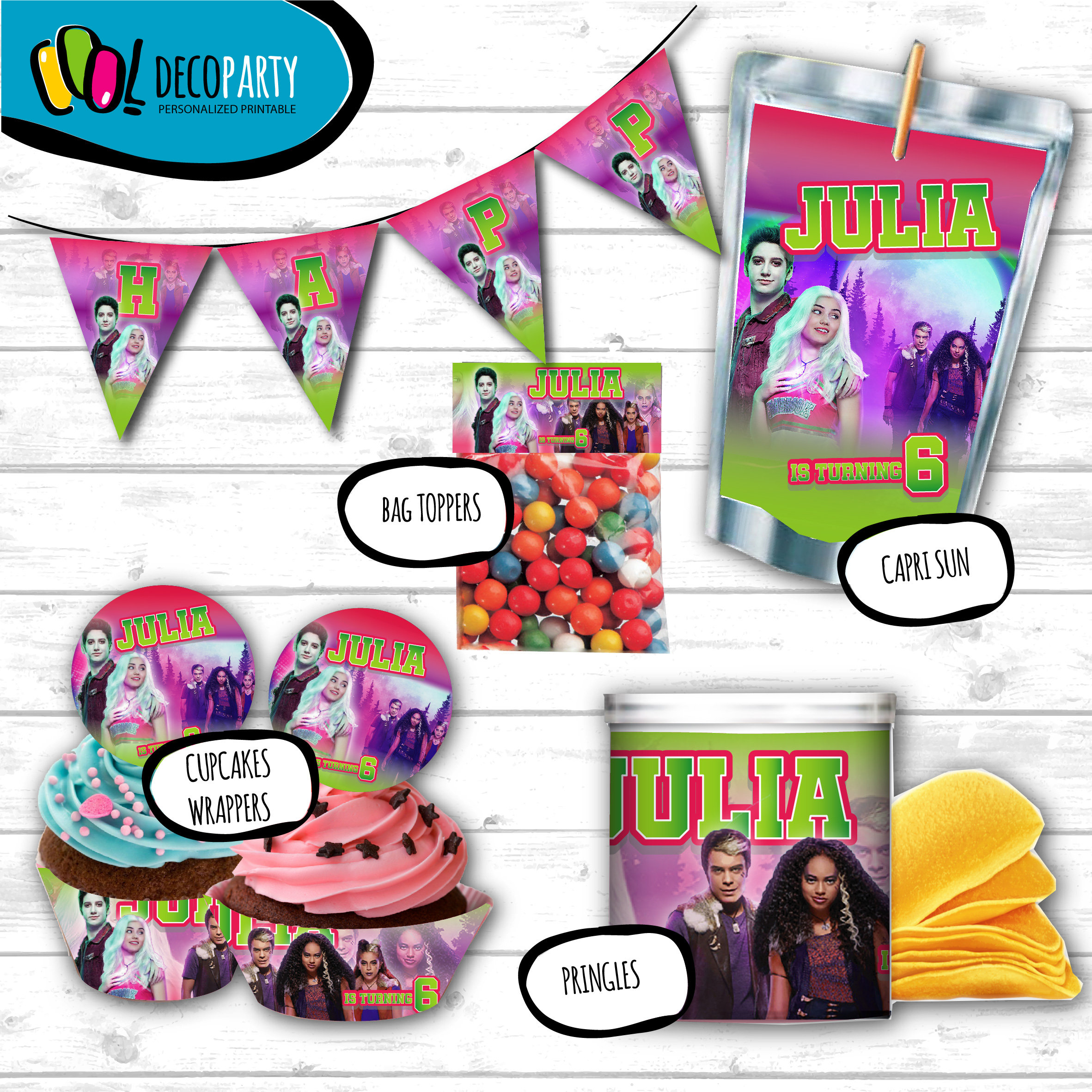 Zombies 2 Zombies Birthday Digital Kit Zombies Party Favors - Etsy