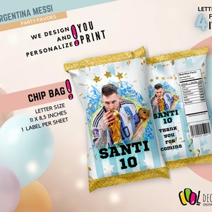Argentina Messi Party Decoration Bundle, Messi Kissing World Cup, Messi ...