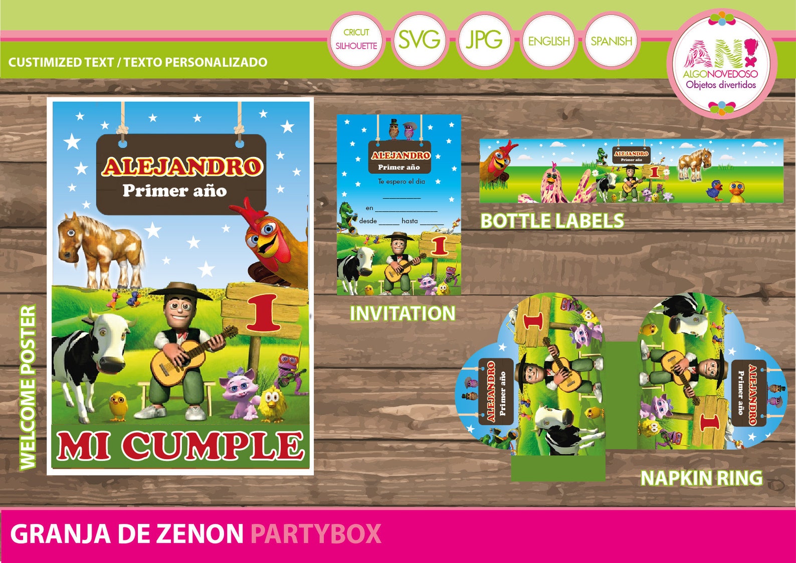 Zenon Farm Birthday Printable Kit Zenon Farm Party Decoration - Etsy