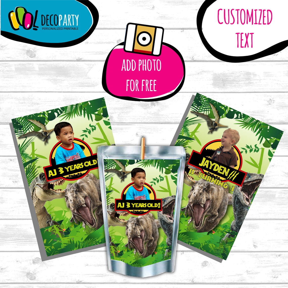 Jurassic Park Party Bundle Labels, Dinosaur Party Bundle Labels ...