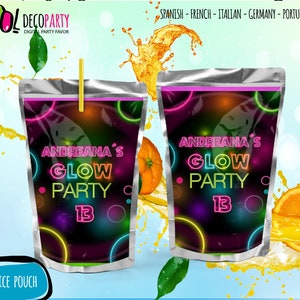 Glow Birthday Party Favors Bundle, Glow Custom Party Decor, Let's Glow ...