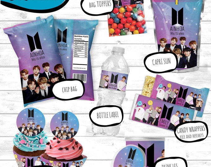 BTS Photo Booth Props Printable | BTS Birthday Party Decorations ...