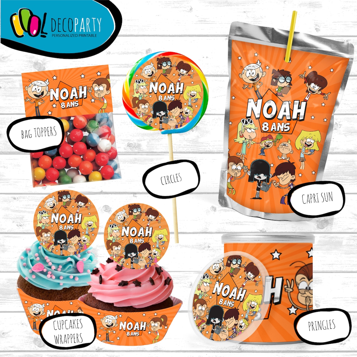 Loud House Birthday Printables, Loud House Party Bundle Labels, Loud ...