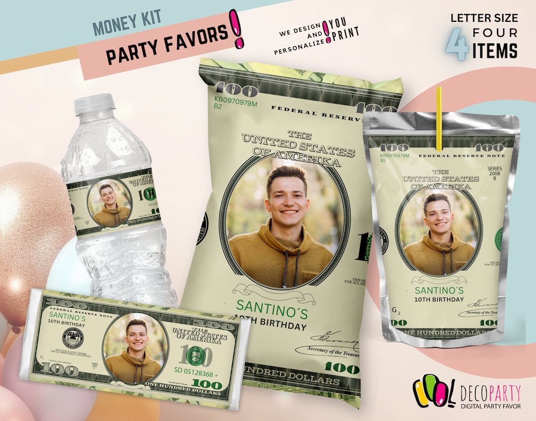 Money Birthday Party Decoration Pack, Dollar Party Decorations Pack ...