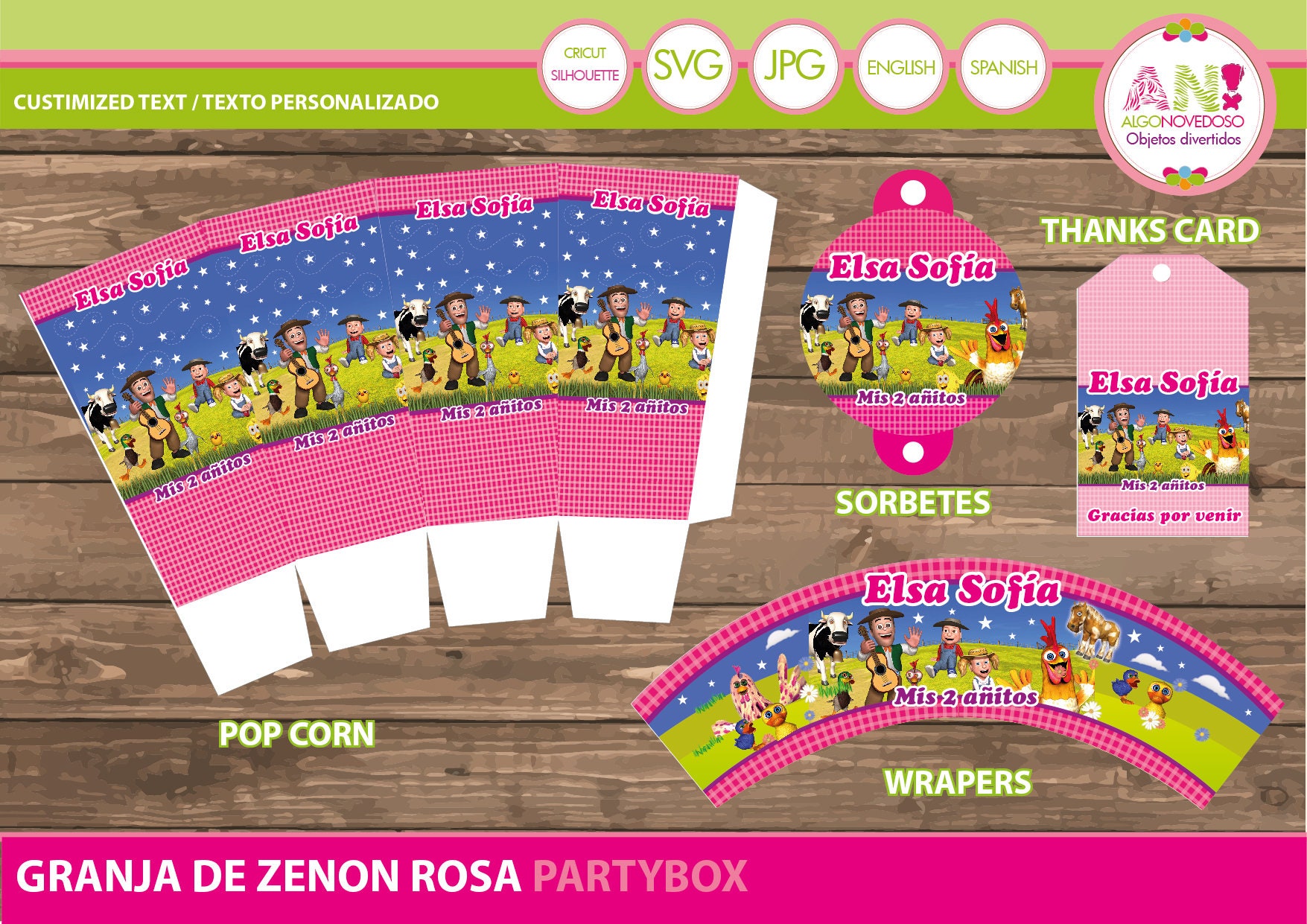 Zenon Farm Birthday Printable Kit Zenon Farm Party Decoration - Etsy