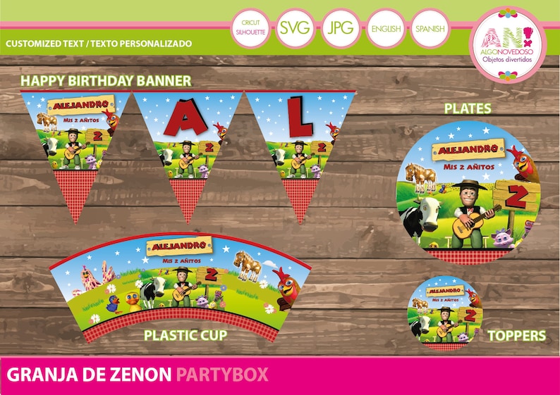 Zenon Farm Printable Kit, Zenon Farm Party Birthday Decoration - Etsy