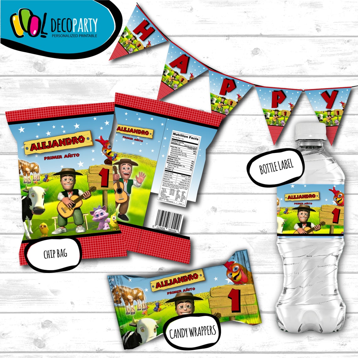 La granja de Zenon Kit imprimible Granja de Zenon cumpleaños - Etsy México