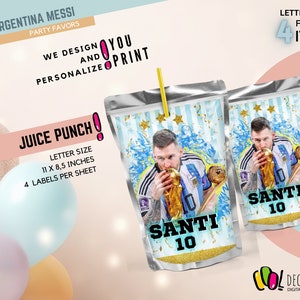 Argentina Messi Party Decoration Bundle, Messi Kissing World Cup, Messi ...