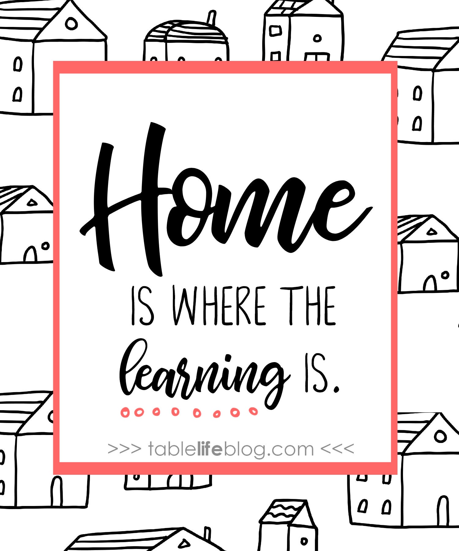 Home is Where the Learning is Homeschool Room Print - Etsy