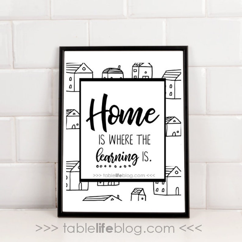 Home is Where the Learning is Homeschool Room Print - Etsy