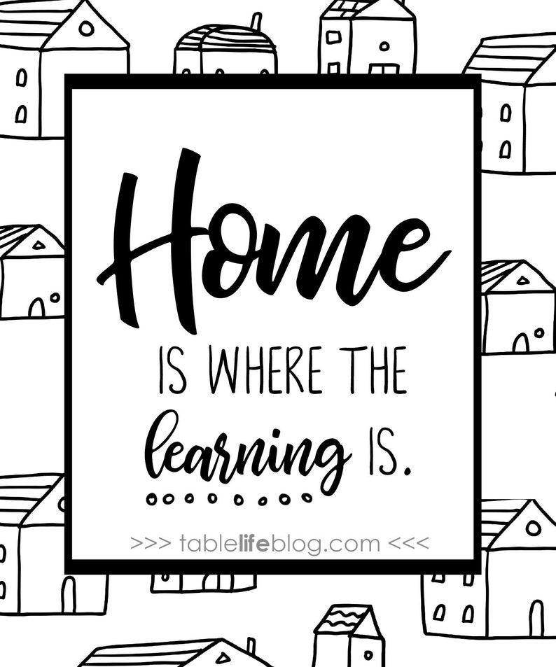 Home is Where the Learning is Homeschool Room Print - Etsy