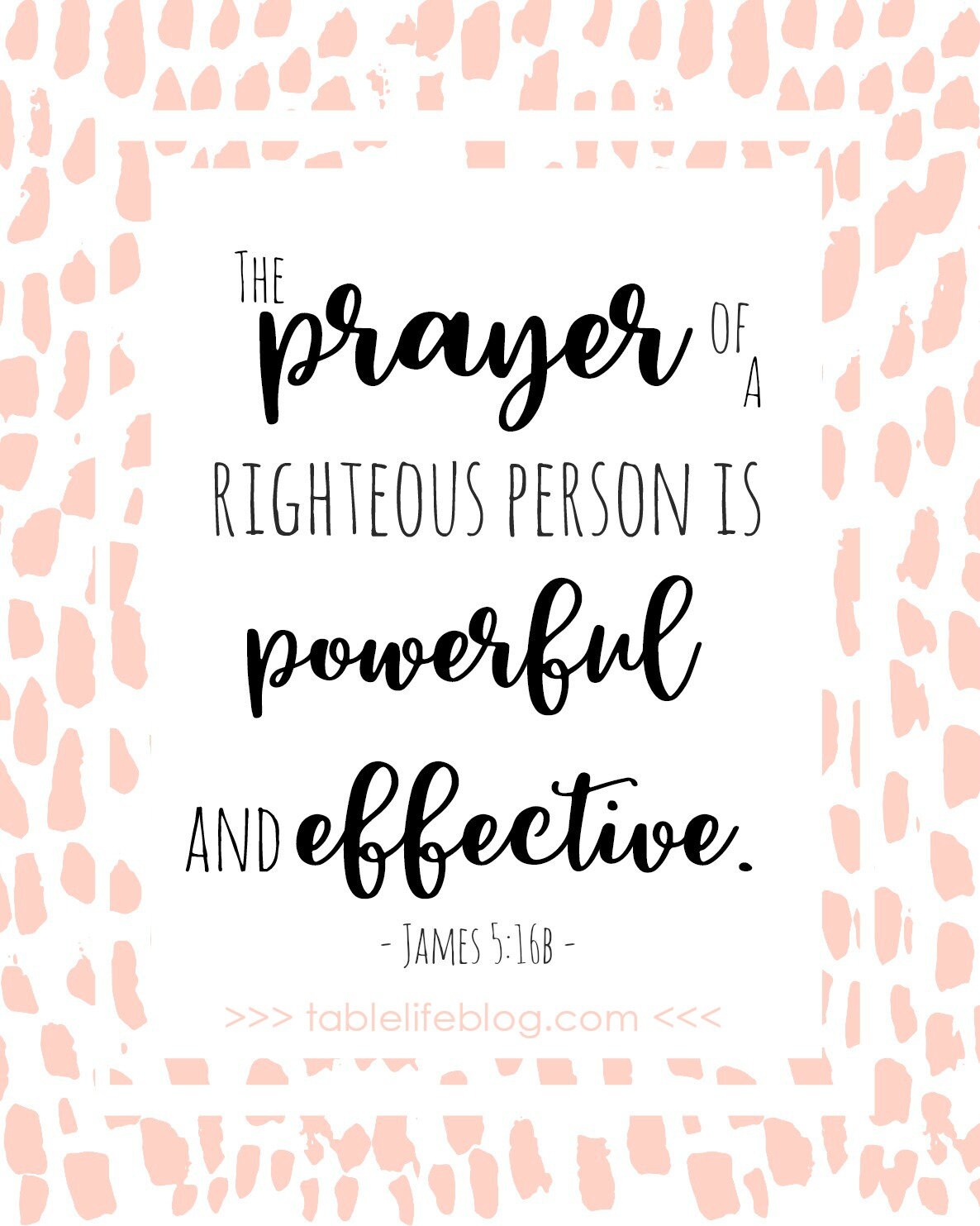 The Prayer of a Righteous Man Printable Art - Etsy