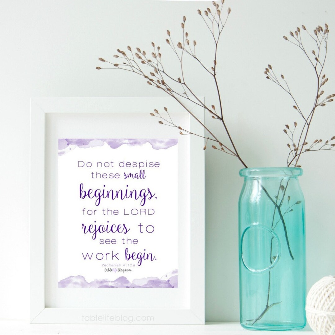 Zechariah 4:10 Scripture Art Printable - Etsy