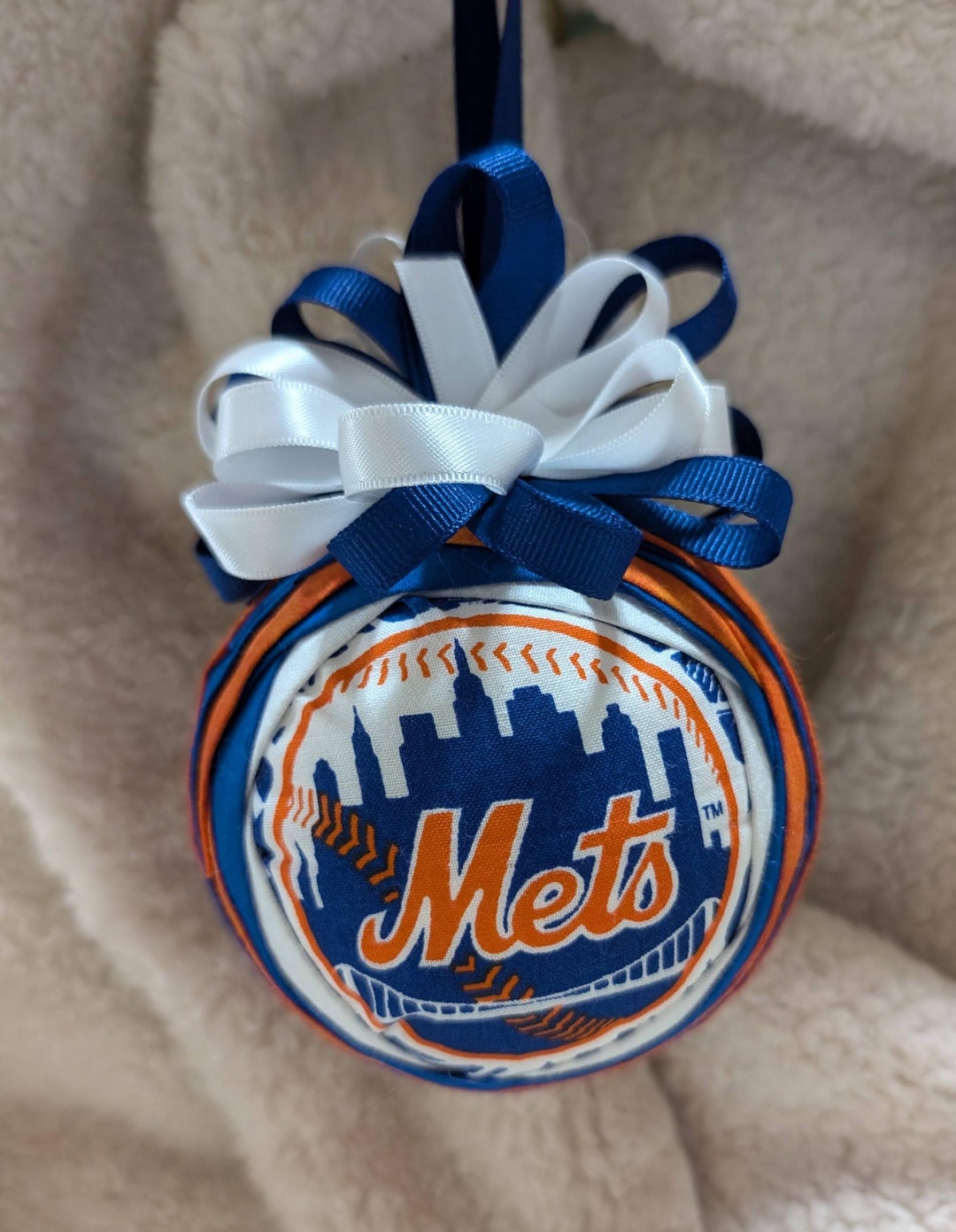 New York Mets Quilted Ornament – – Amazins Fan Christmas Decoration - Etsy