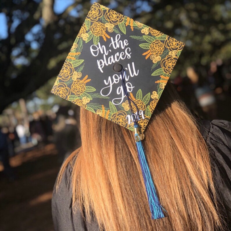 Dr Seuss Oh the Places Youll Go Grad Cap Topper Graduation - Etsy