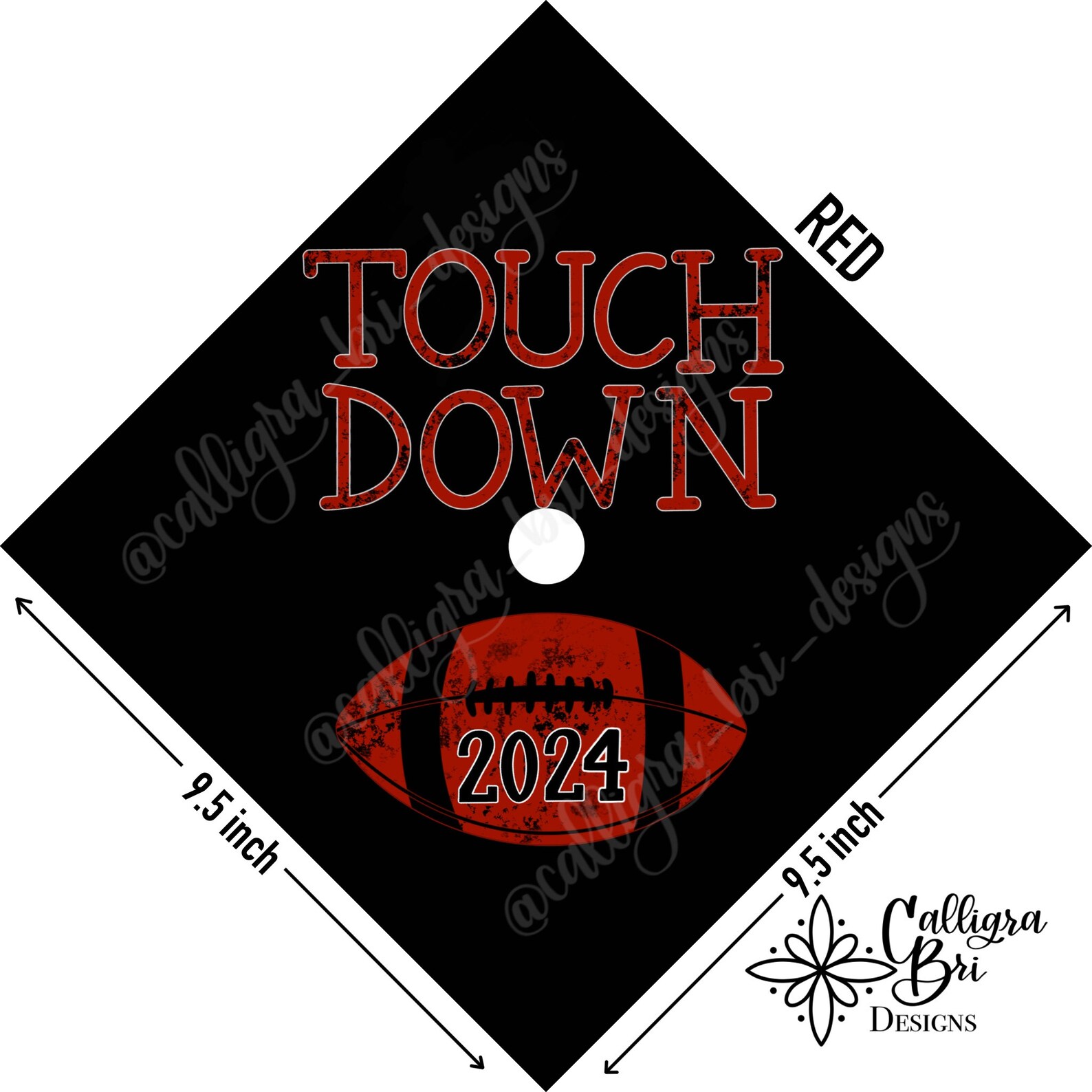Football Athlete Touch Down Grad Cap Topper Graduation Gift Tassel ...