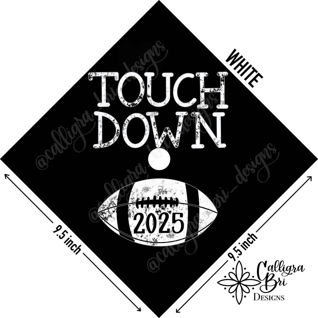 Football Athlete Touch Down- Grad Cap Topper Graduation Gift Tassel ...