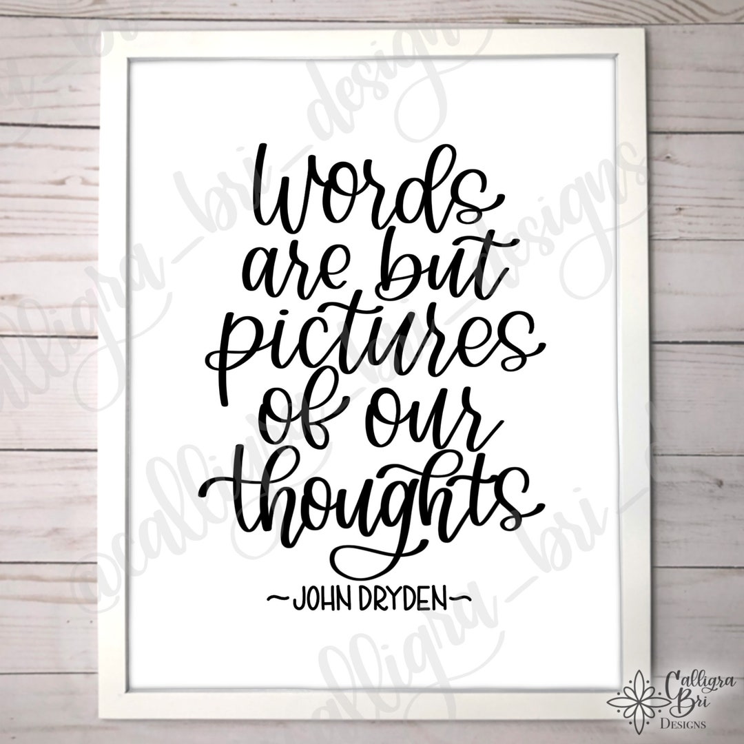 Printable—words Are Pictures of Thoughts— Back to School Sign Teacher ...