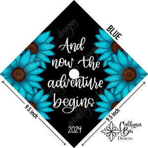 Now the Adventure Begins Grad Cap Topper Graduation Gift Tassel Custom ...