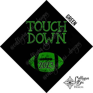 Football Athlete Touch Down Grad Cap Topper Graduation Gift - Etsy