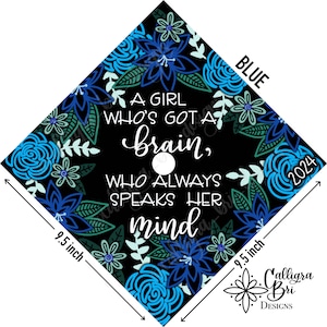 Mulan Girl Whos Got a Brain Always Speaks Grad Cap Topper Graduation ...