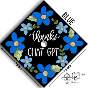 Thanks Chat GPT- AI Joke- Grad Cap Topper Graduation Gift- Tassel ...