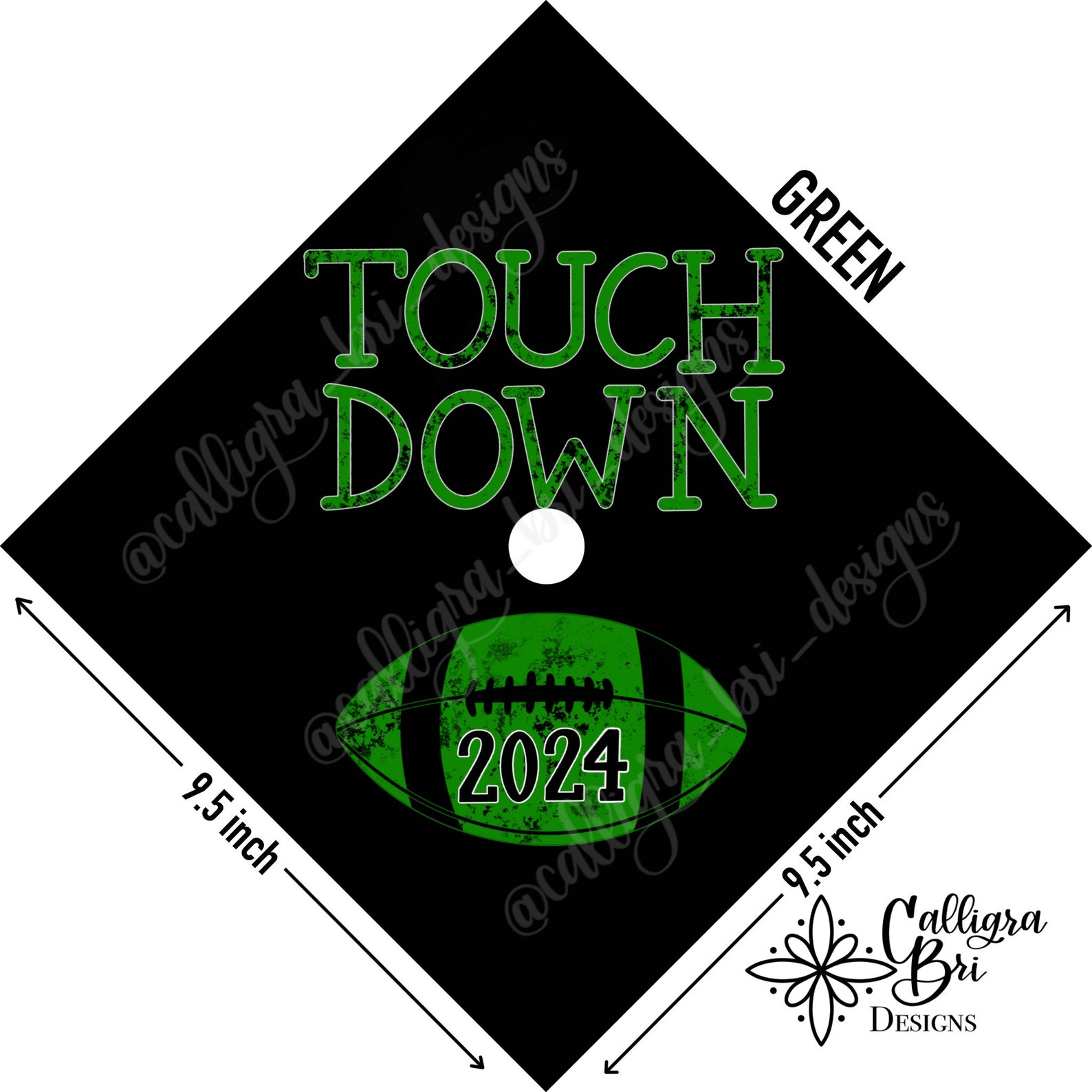 Football Athlete Touch Down Grad Cap Topper Graduation Gift Tassel ...
