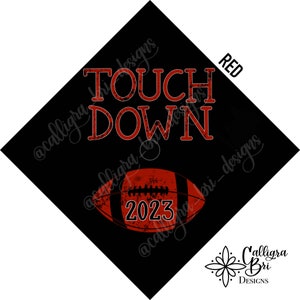 Football Athlete Touch Down Grad Cap Topper Graduation Gift - Etsy