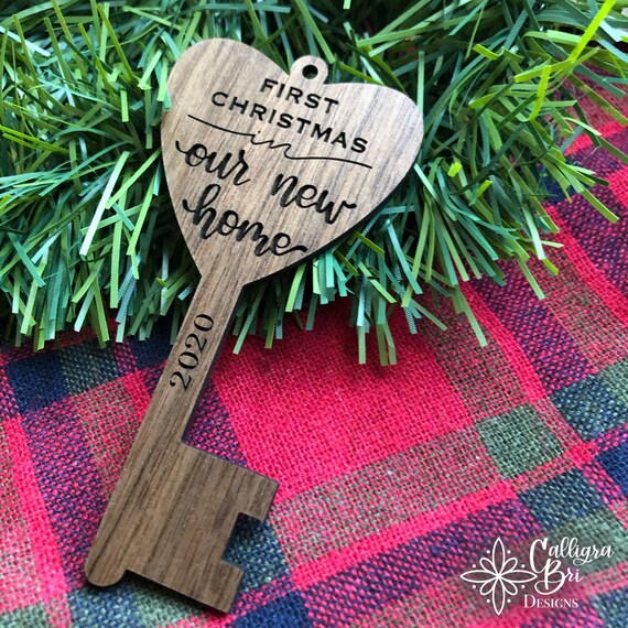 NEW HOME KEY ornament Decoration Custom Gift-Our first | Etsy