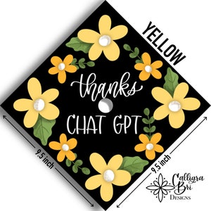 Thanks Chat GPT- AI Joke- Grad Cap Topper Graduation Gift- Tassel ...
