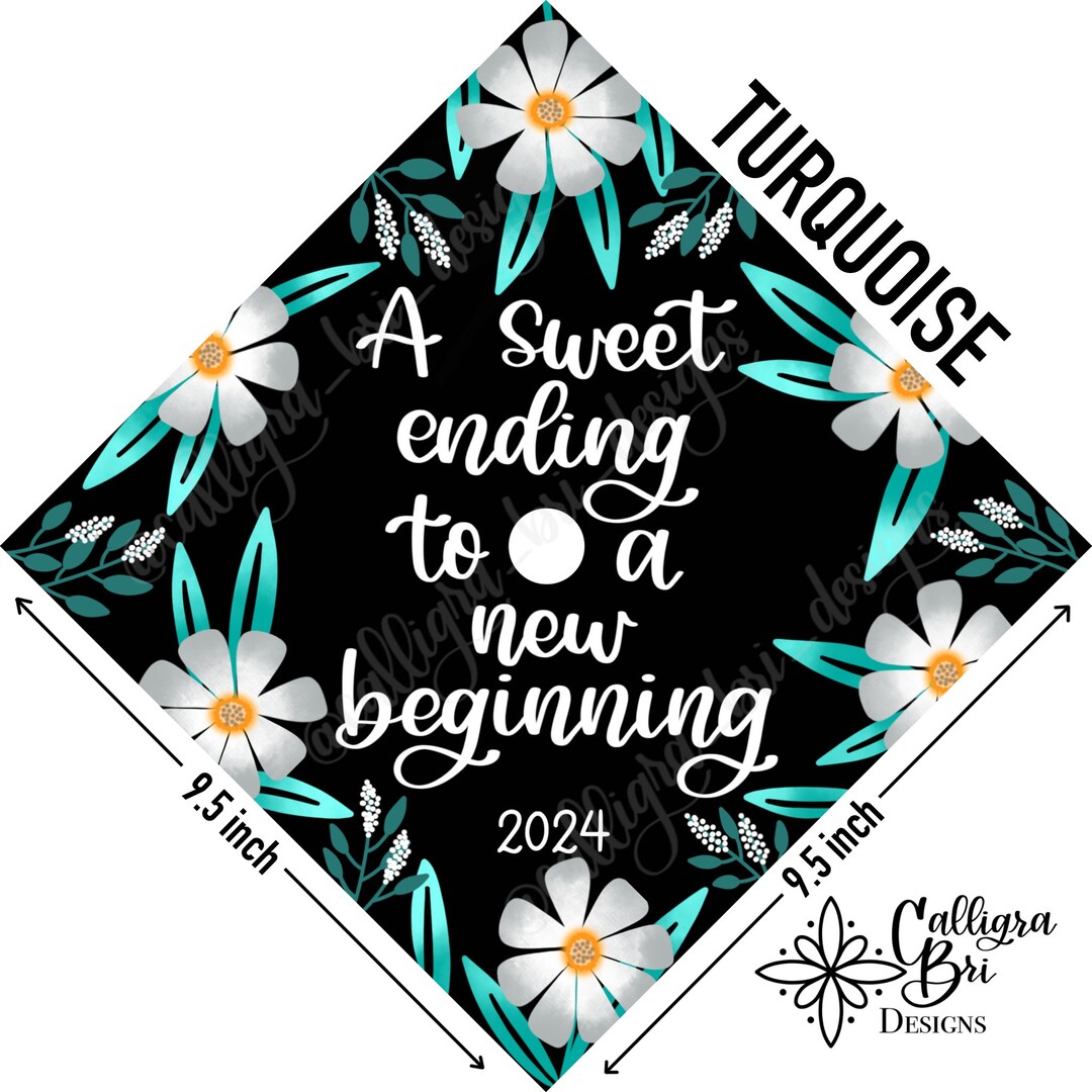 Sweet Ending to a New Beginning Grad Cap Topper Graduation Gift Tassel ...